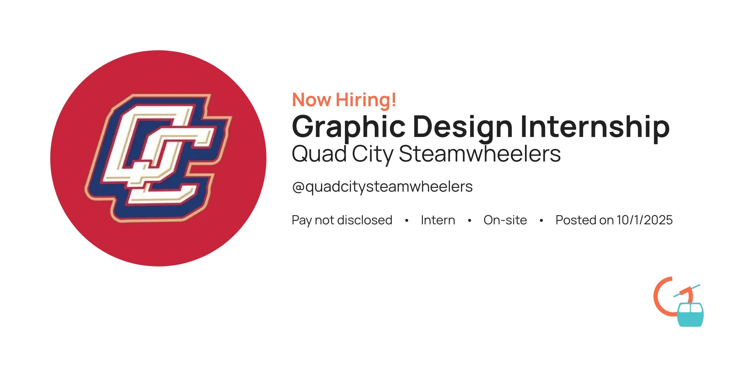 Graphic Design Internship at Quad City Steamwheelers | Gondola