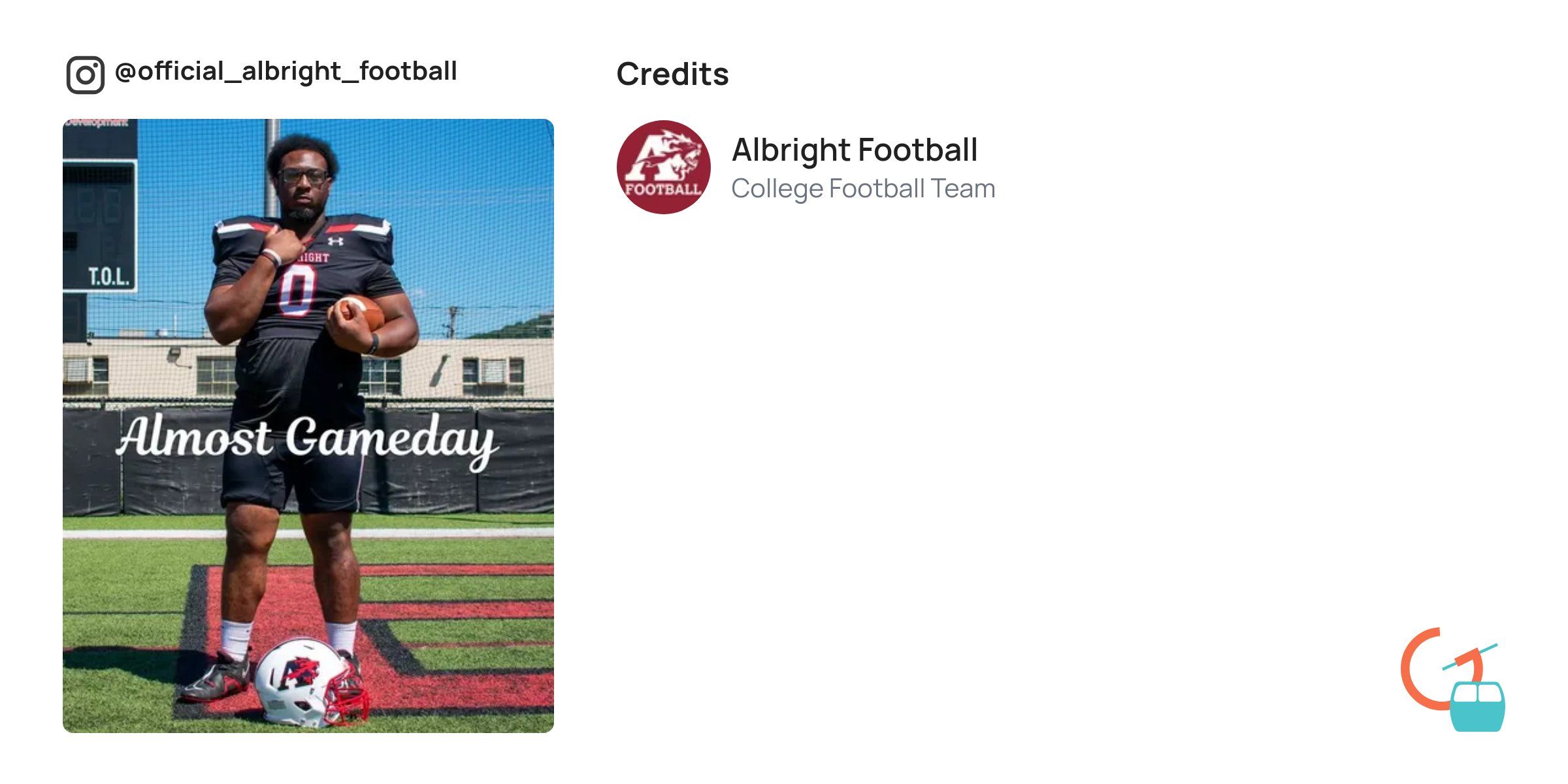@official_albright_football via Instagram | Gondola