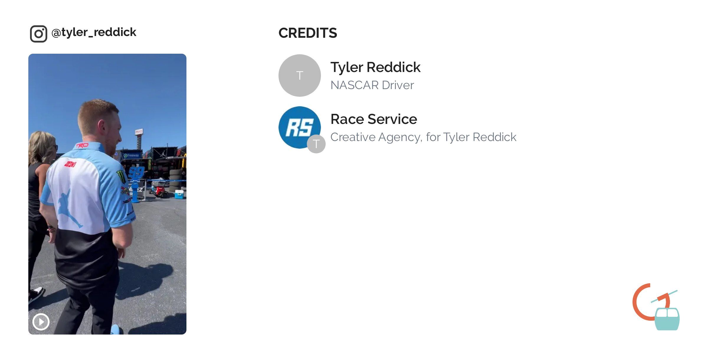 @tyler_reddick via Instagram | Gondola