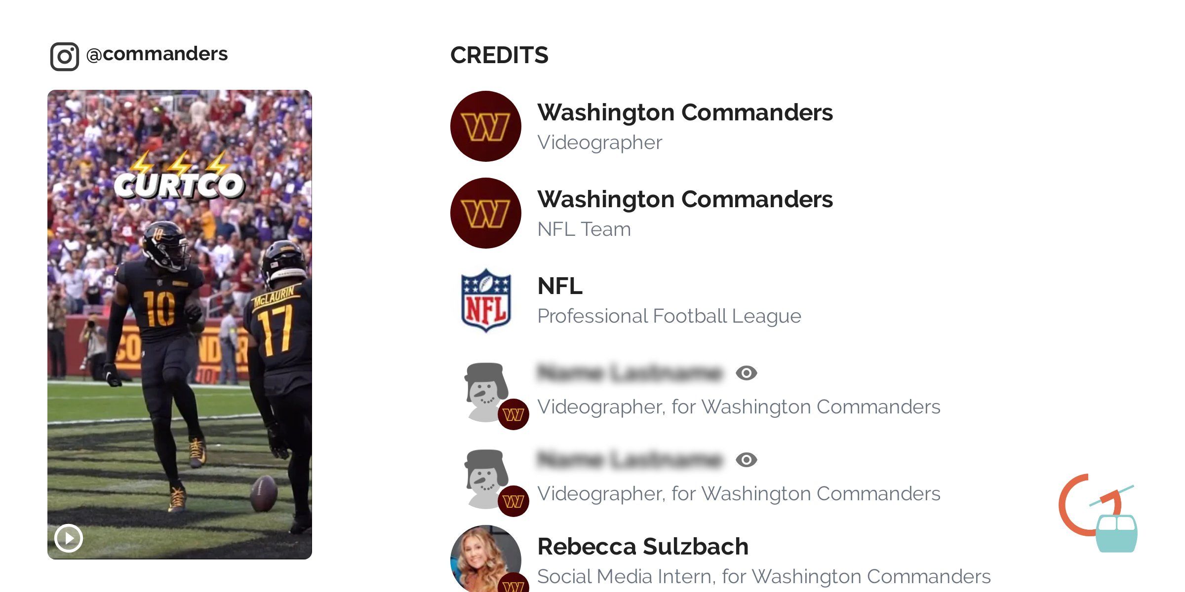 @commanders via Instagram | Gondola